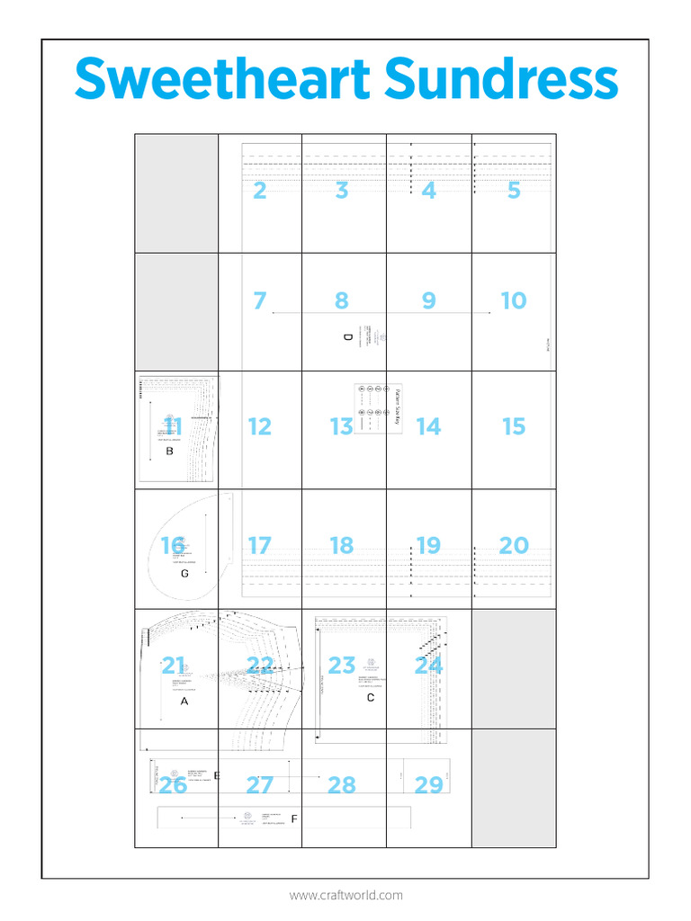 Sweetheart Shirred Sundress Pattern | PDF | Clothing | Fashion