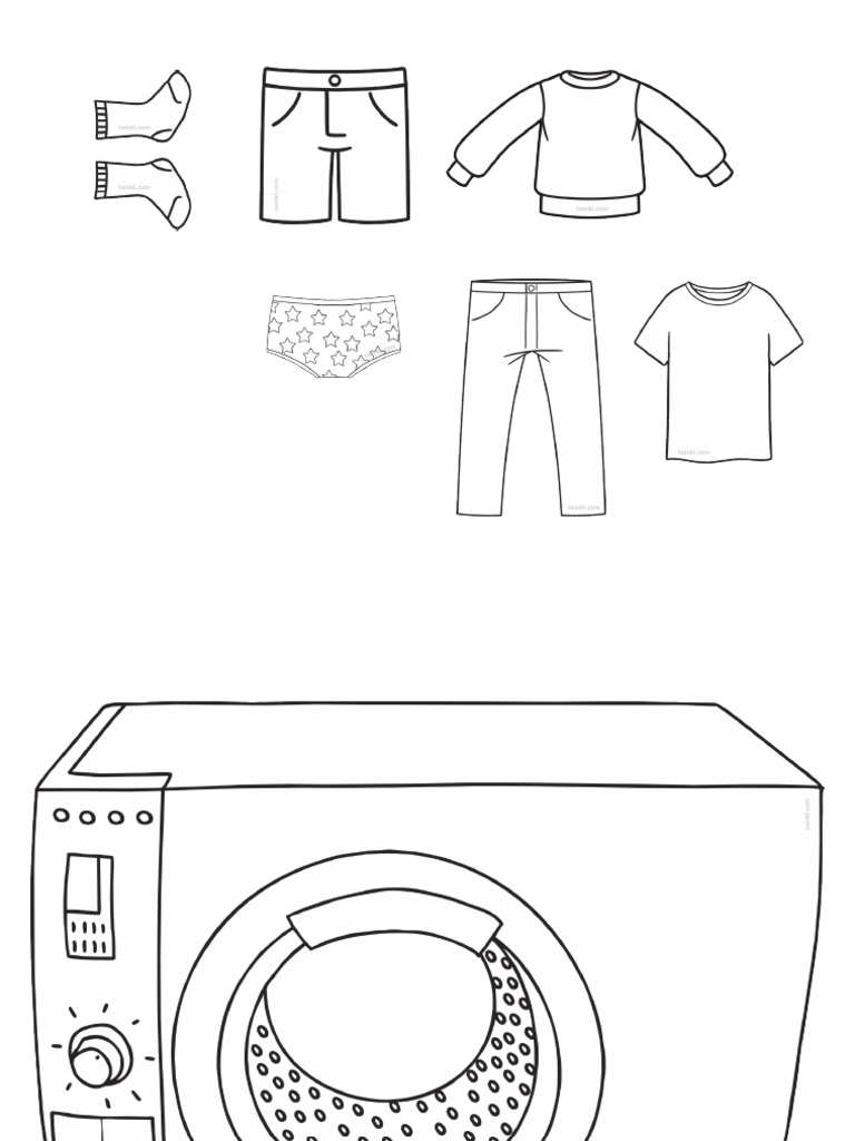 BW Washing Machine and Clothes Cutouts | PDF
