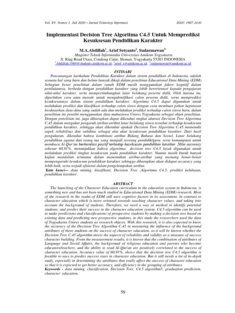 Implementasi Decision Tree Algoritma c45 0a9a5d15 | PDF