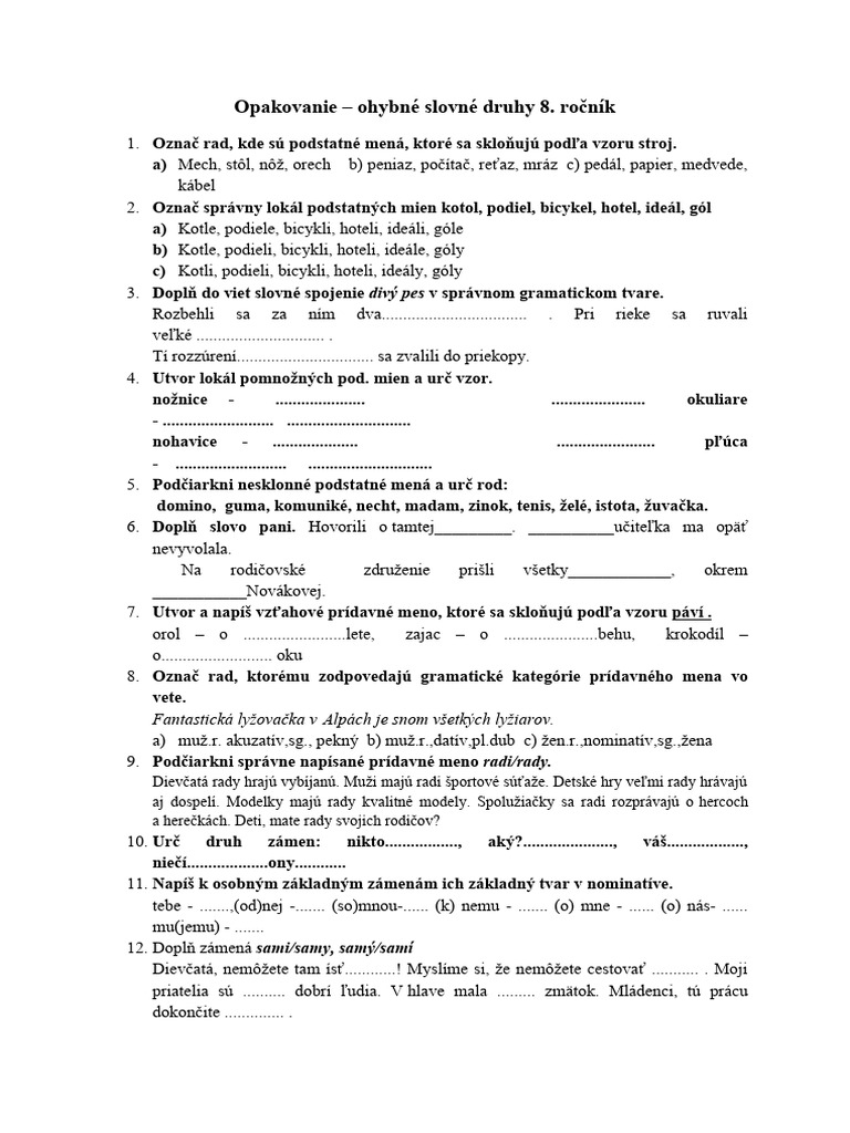 Opakovanie | PDF