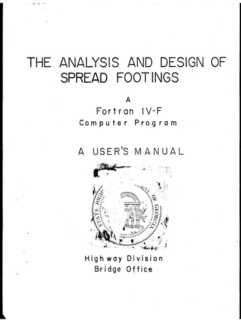 Spread Footings Manual | PDF