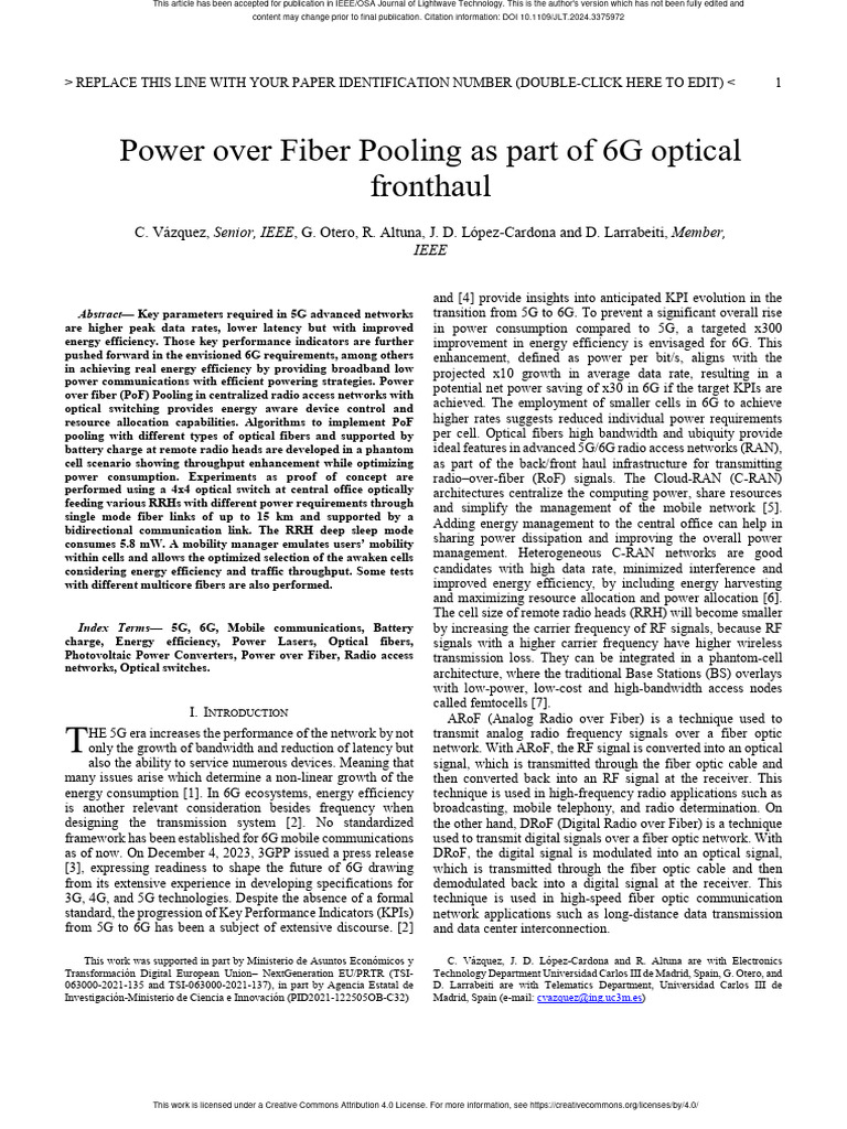 Power_over_Fiber_Pooling_as_part_of_6G_optical_fronthaul | PDF