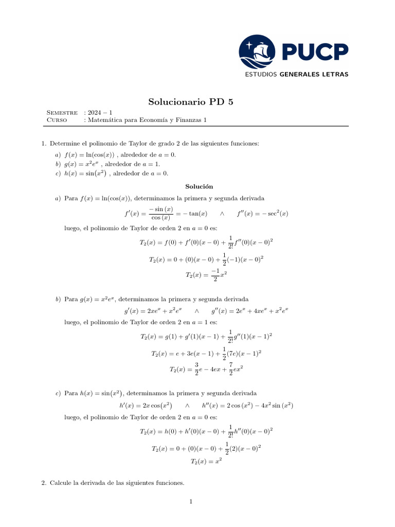 Solucionario PD5 | PDF | Relaciones matematicas | Matemáticas Aplicadas