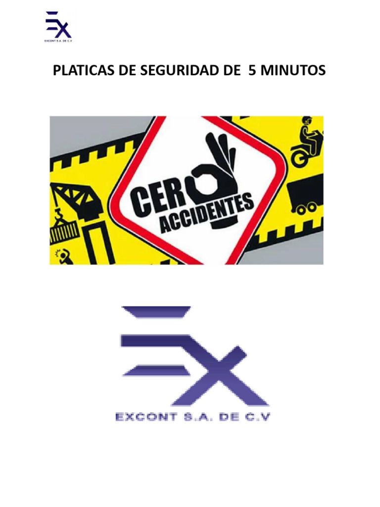 Platicas de 5 Minutos Excont | PDF | Máquina elevadora | Hacha
