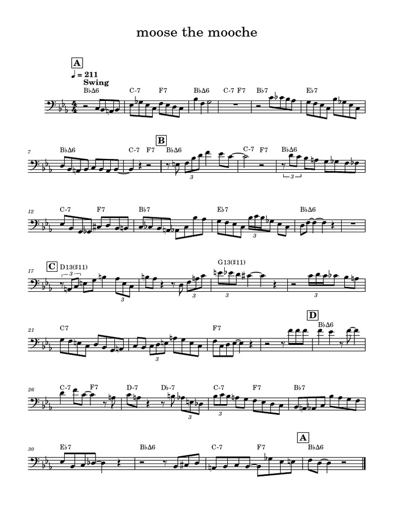 Moose - The - Mooche Take 2 Parker Solo | PDF