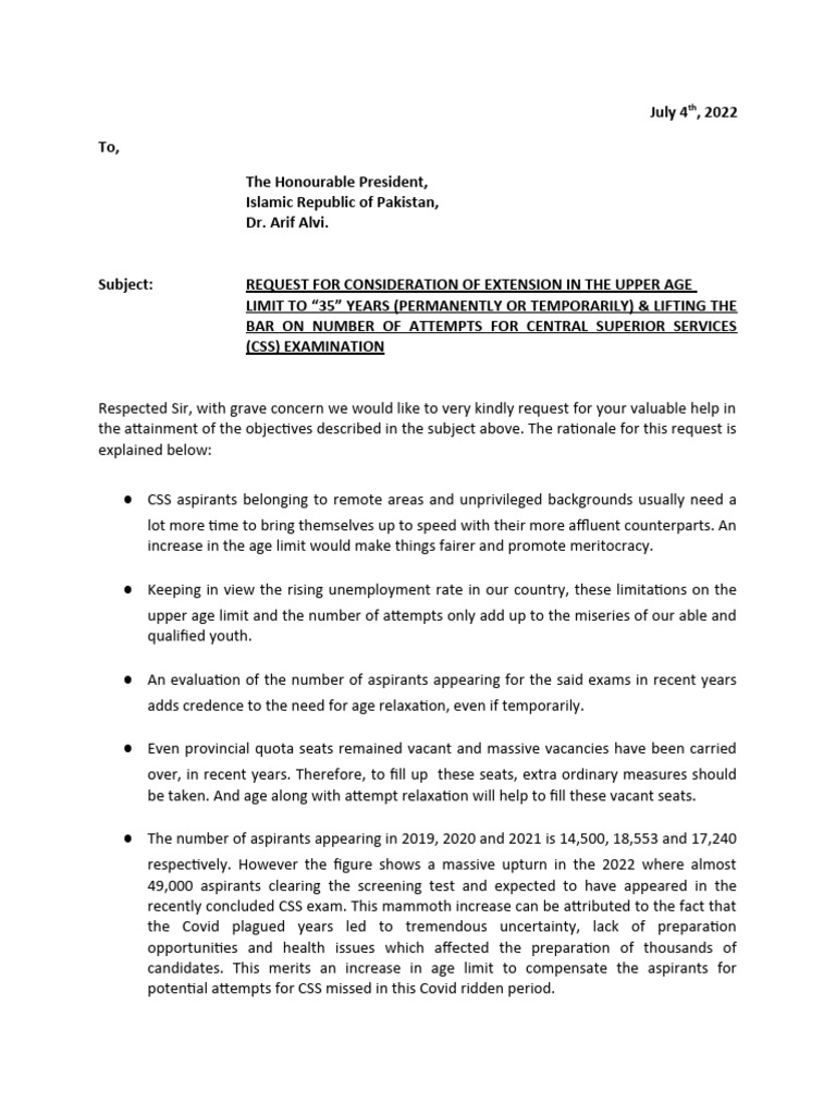 Letter to dr arif alvi sb draft.docx 2 | PDF