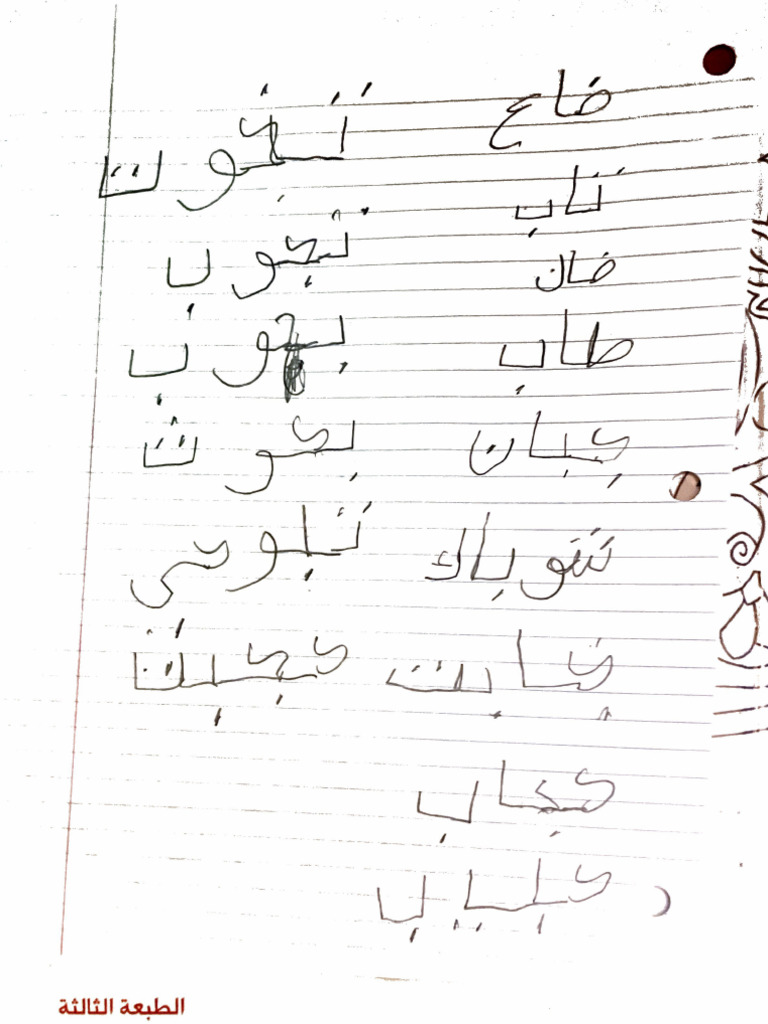 Arabic HW For Alif Baa Drill 15 | PDF