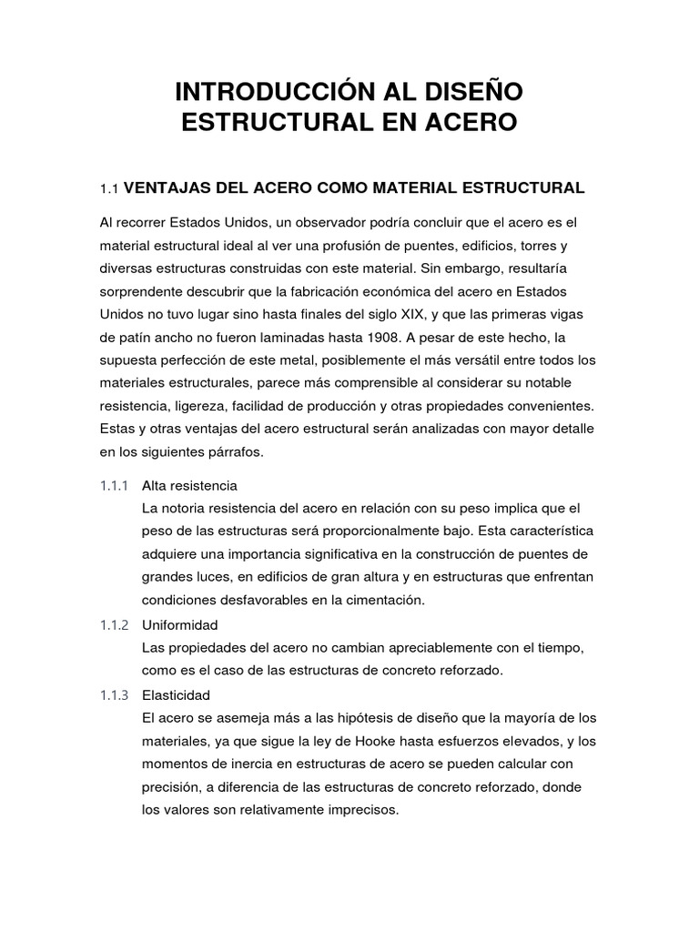 Ventajas y Desventajas del Acero Estructural | PDF | Acero | Deformación (ingeniería)