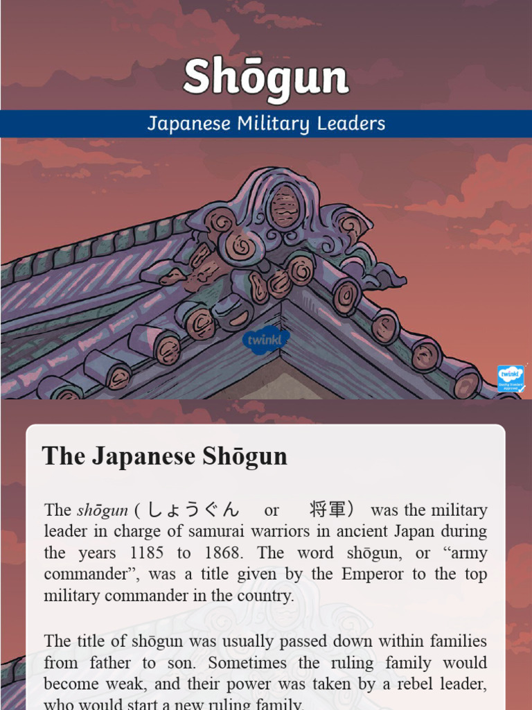 Au JP 18 Shogun Powerpoint - Ver - 4 | Download Free PDF | Shogun | Japanese Warriors