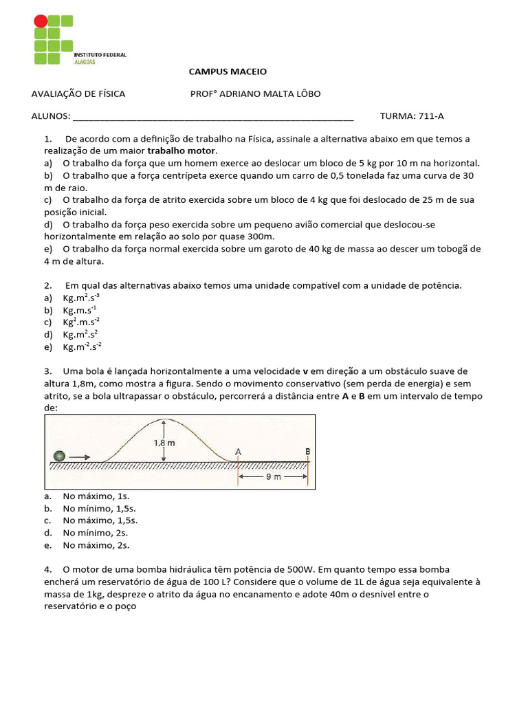 Atrito TRAB POT | PDF | Atrito | Mecânica