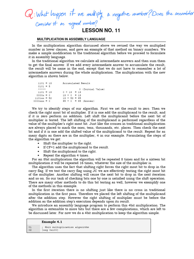 LectureNotes 11 | PDF | Multiplication | Mathematics