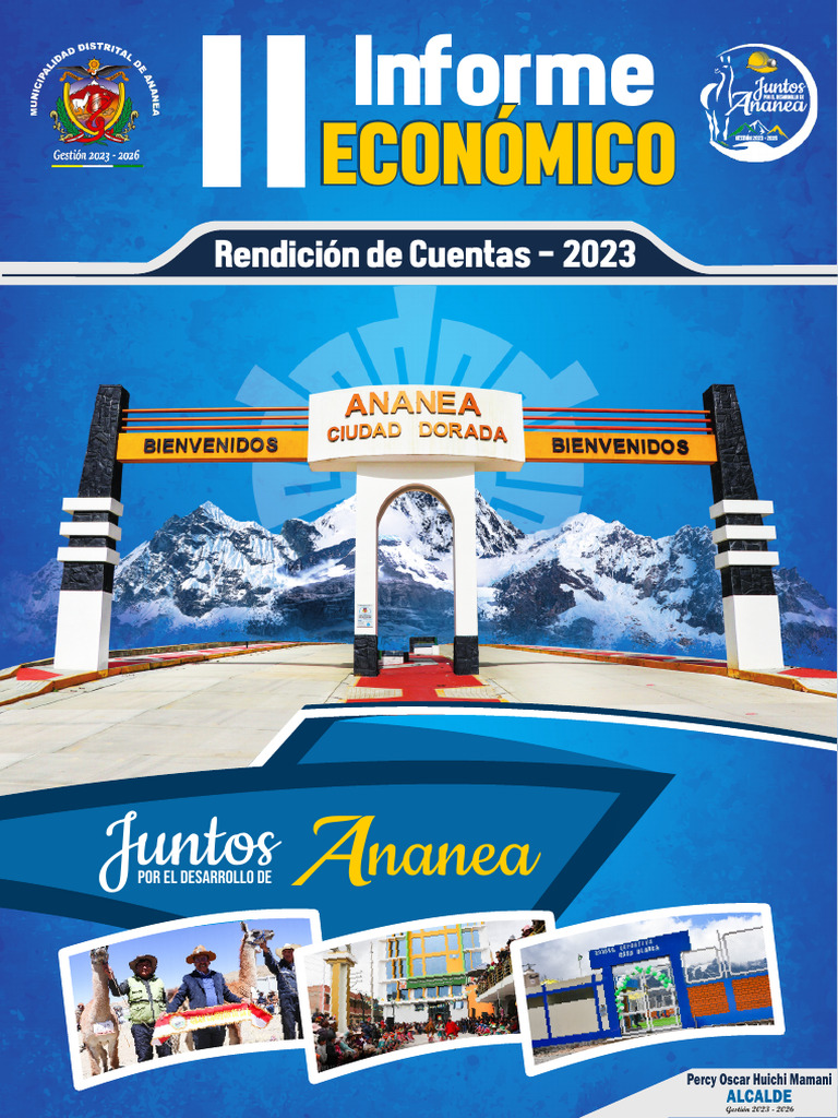 Informe Económico Ananea 2023 | PDF | Gobierno local | Responsabilidad