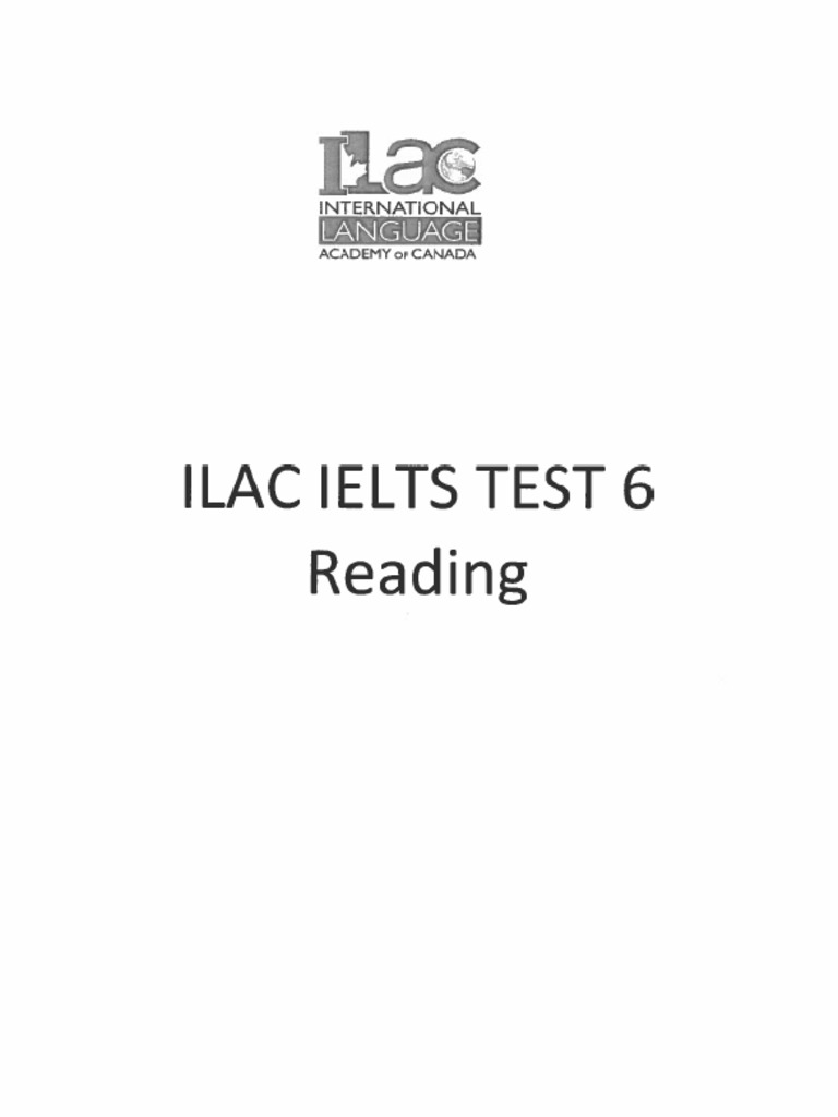 ILAC IELTS Test 06 - Reading | PDF