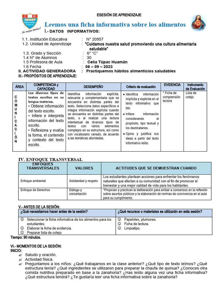 08 09 2023 Ficha Informativa | PDF | Información | Carne