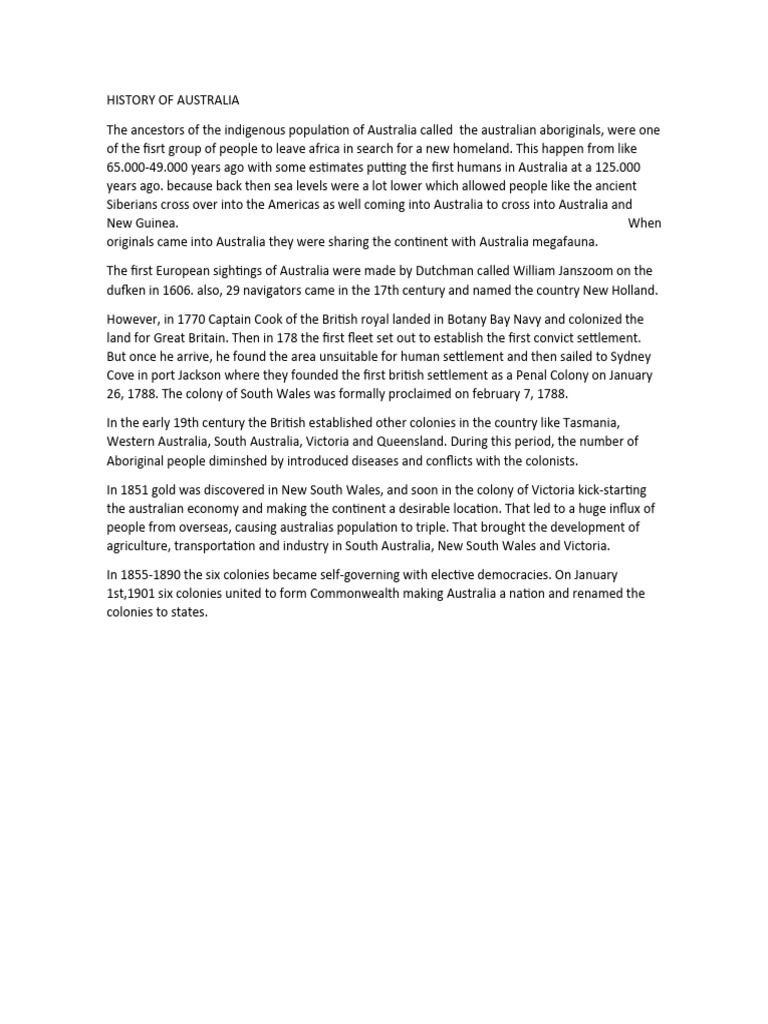 History of Australia | PDF | Social Science