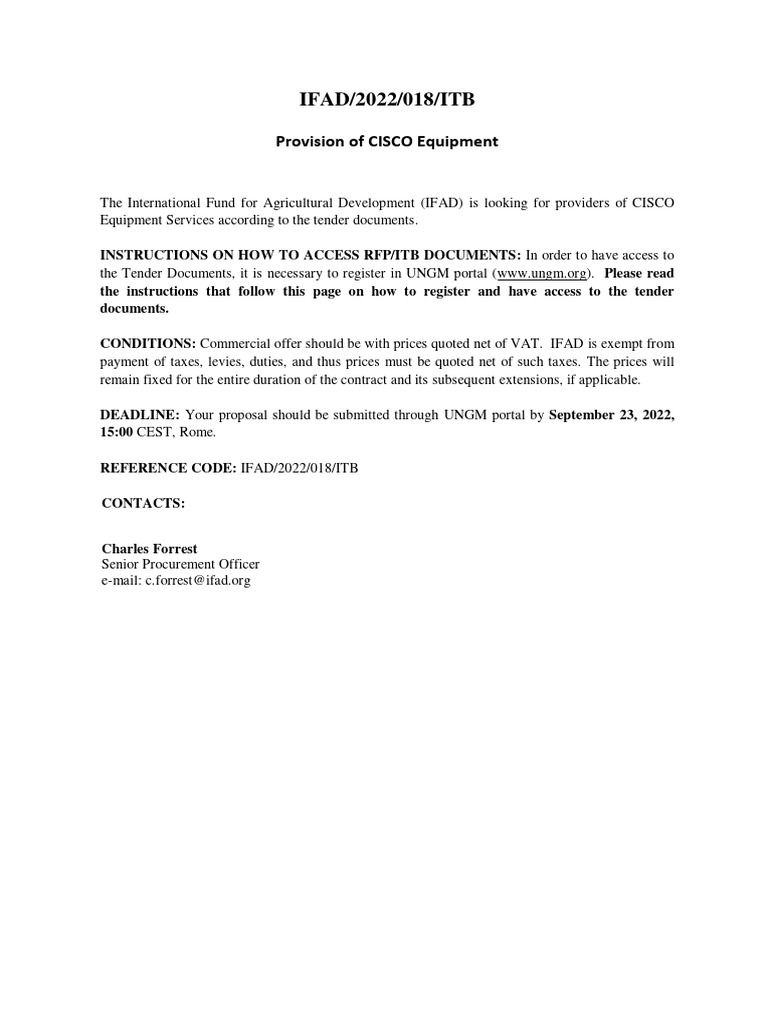 IFAD 2022 018 ITB Instructions On How To Access Documents | PDF ...