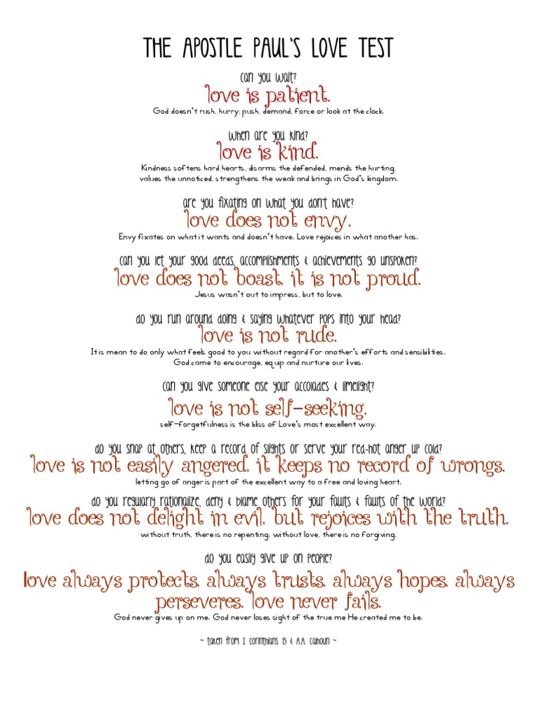 Love Test | PDF | Wellness | Lifestyle