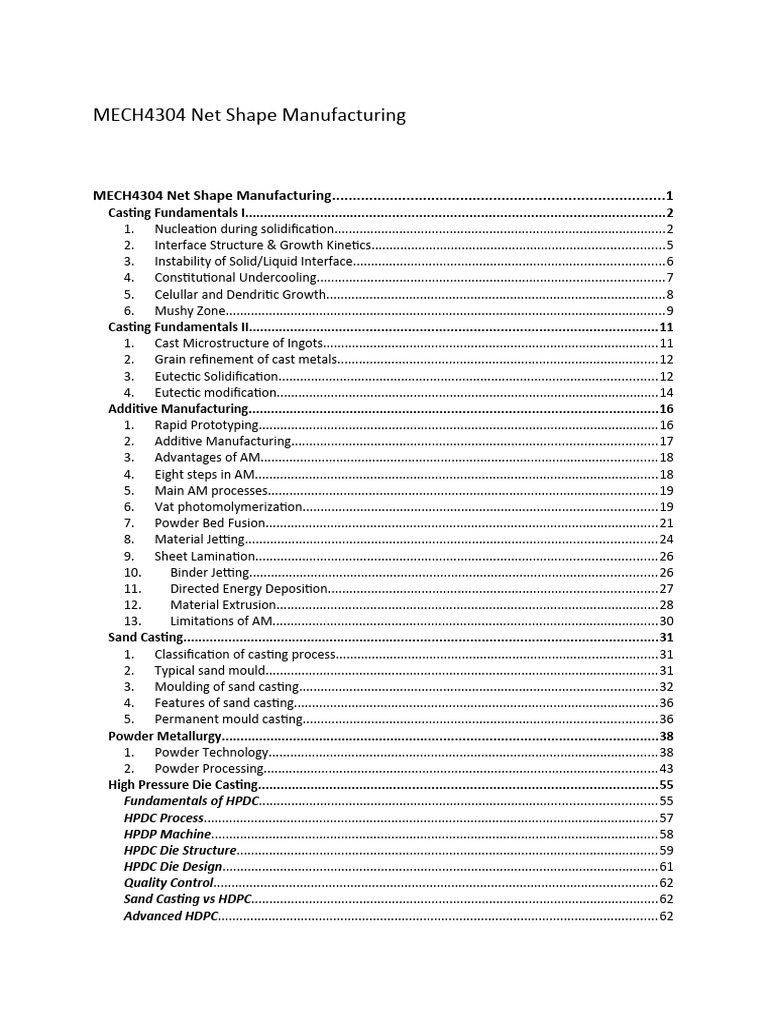 Net Shape Manufacturing | PDF | Nucleation | Freezing