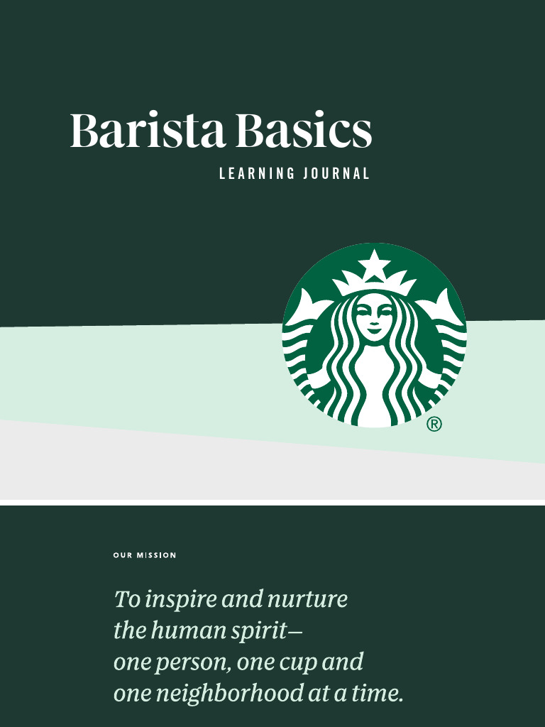 Barista Basics - Licensed Stores - Learning Journal | Download Free PDF | Drink | Hot Drinks