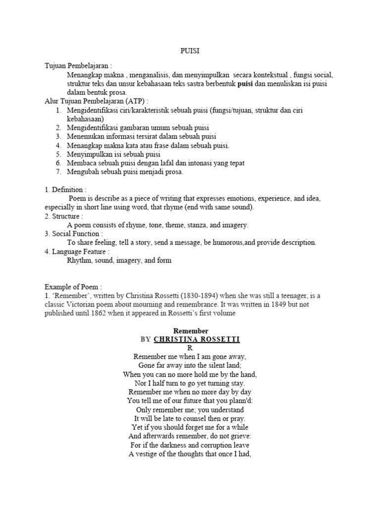 PUISI,BAHAN AJAR | PDF | Poetry