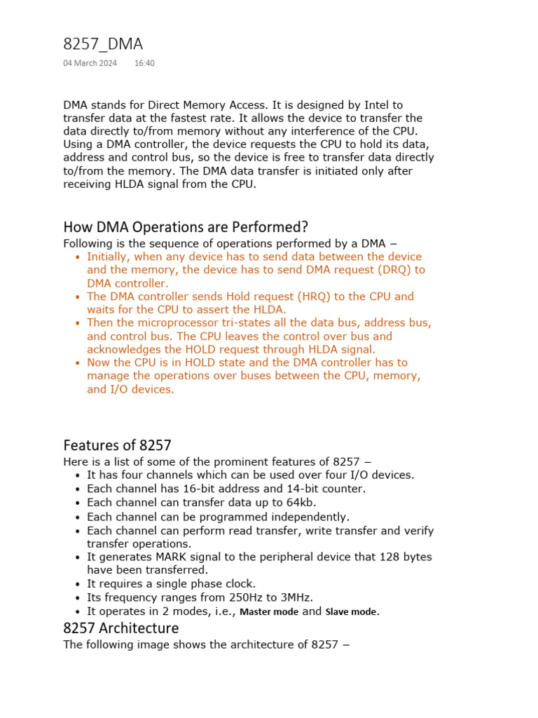 8257 Dma | PDF | Computer Data | Electronic Design