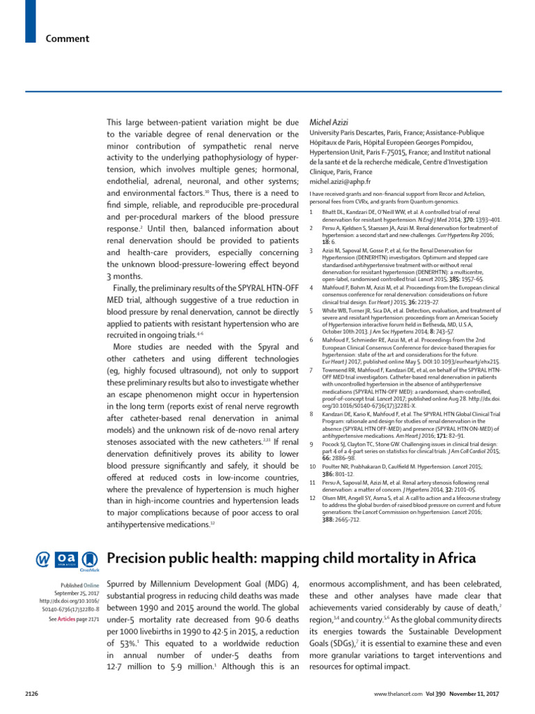 Precision-public-health--mapping-child-mortality-i | PDF | Hypertension ...