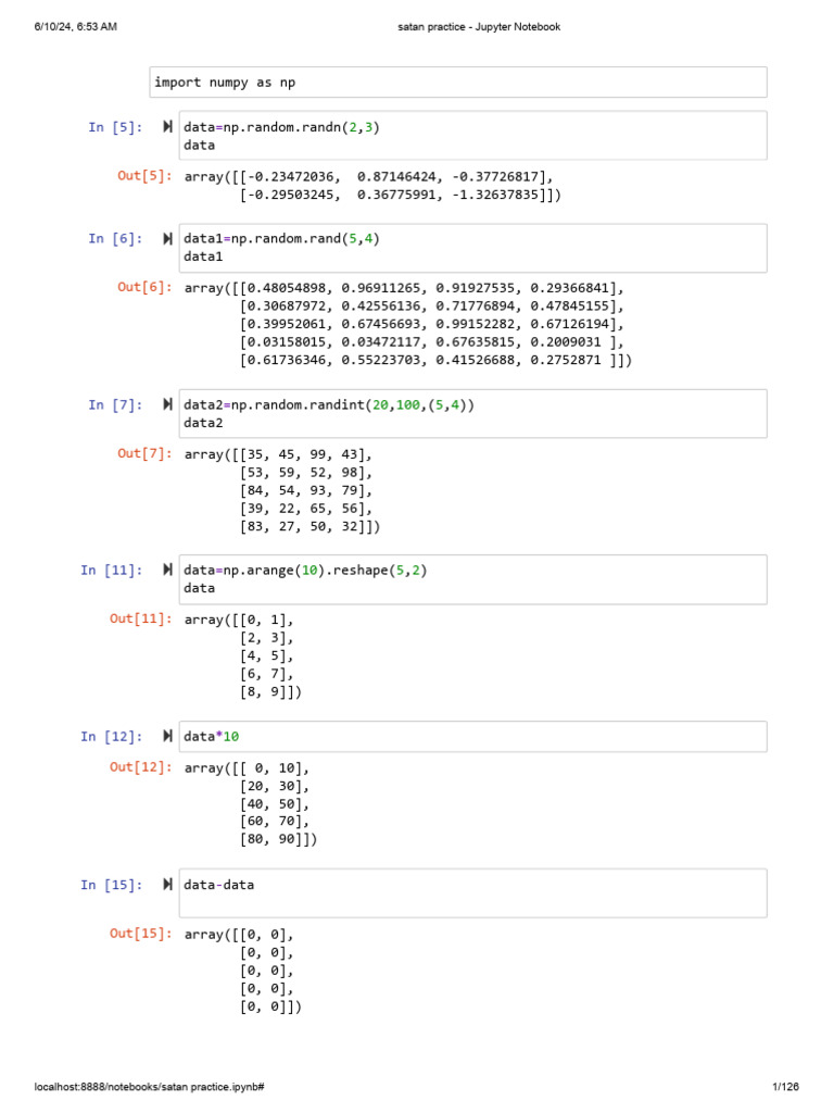 Python Practice - Jupyter Notebook - 065330 | PDF | Computer ...