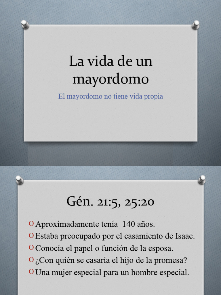 El mayordomo y su vida dedicada | PDF