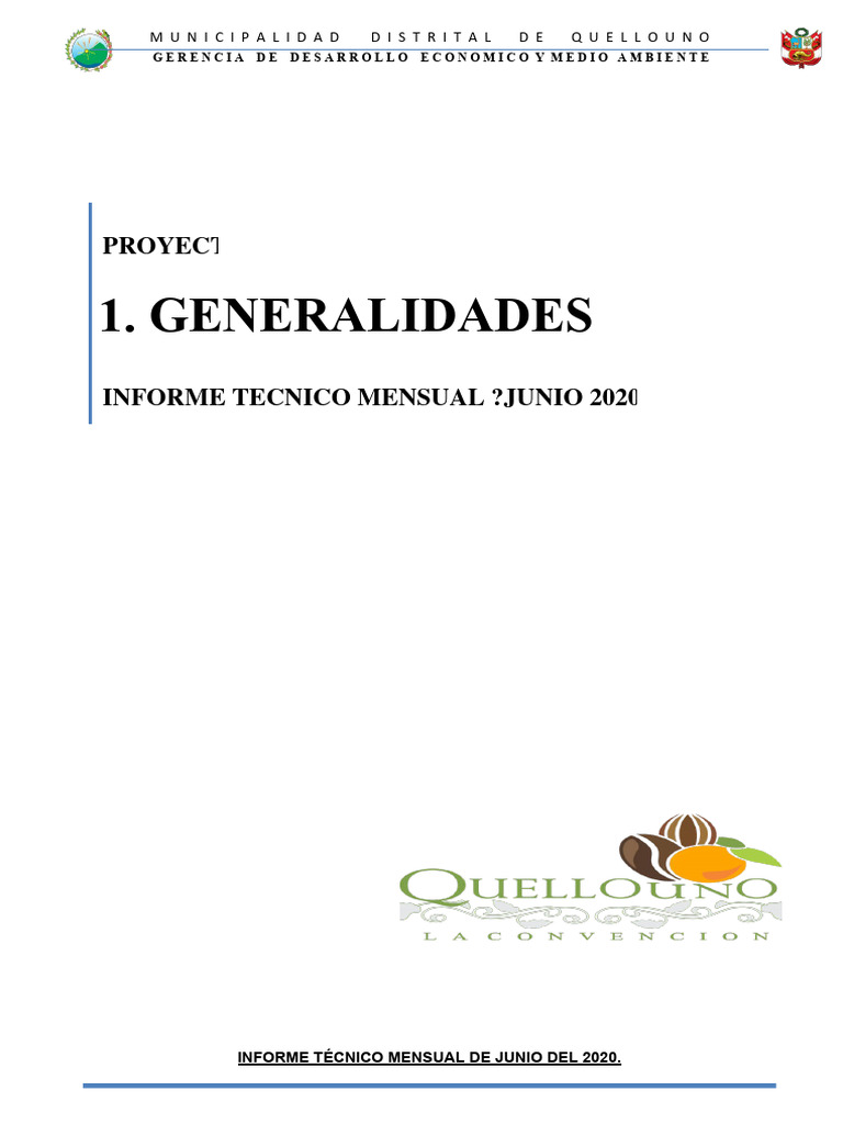 1. GENERALIDADES | PDF | Presupuesto