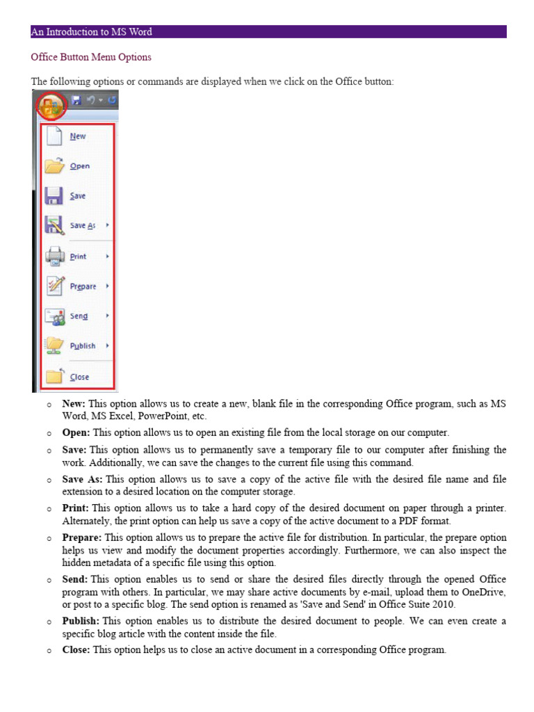 An Introduction To MS Word | Download Free PDF | Window (Computing ... An Introduction To MS Word | Download Free PDF | Window (Computing ...