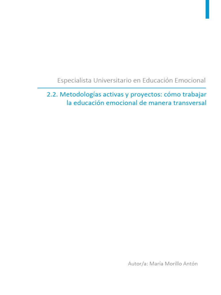 Tema2 2 2 Emociones En El Aula Pdf Educación Montessori Aprendizaje