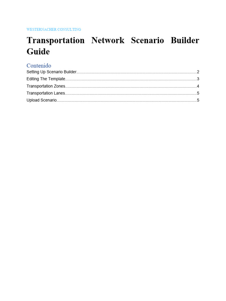 Transportation Network Scenario Builder Guide | PDF | Zip (File Format) | Computer Science