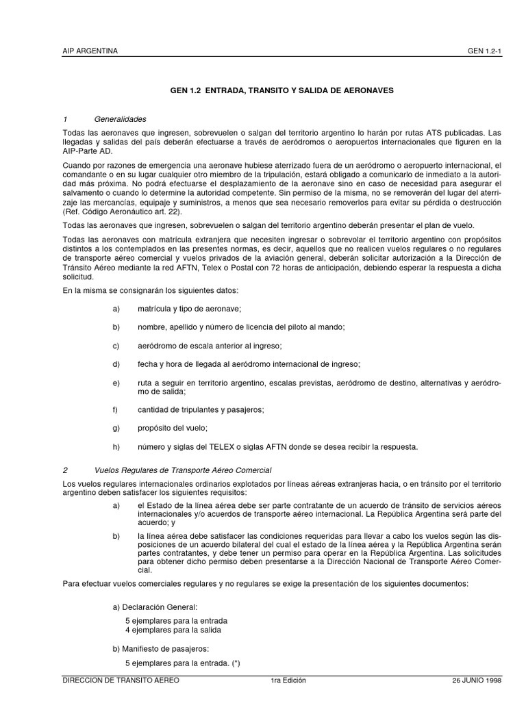 AIP GEN | Descargar gratis PDF | Control de tráfico aéreo | Aeropuerto