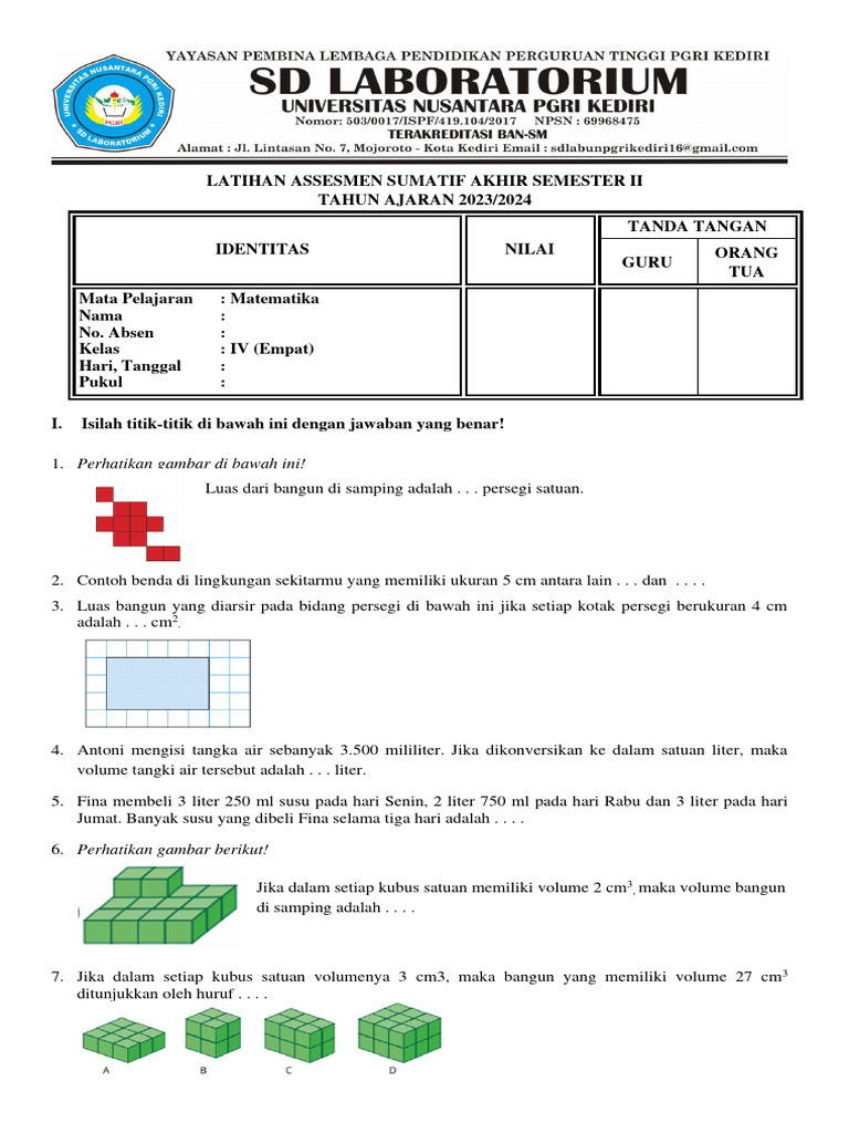 Latihan Asas Ii Matematika | PDF