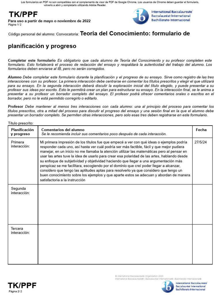 TKPPF-Formulario Ensayo | PDF | Informática