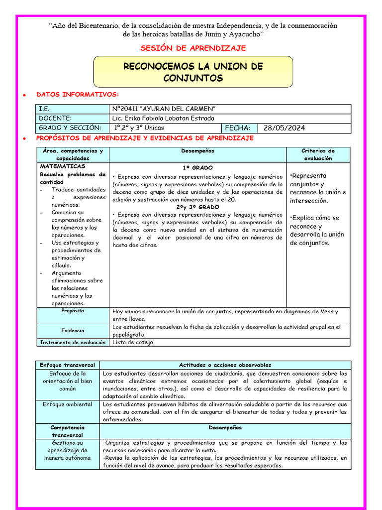 Reconocemos Los Valores de Posicion | PDF | Aprendizaje