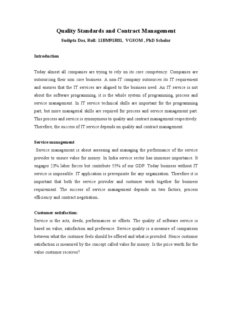 Quality Standard Contract | PDF | Value (Economics) | Quality (Business)