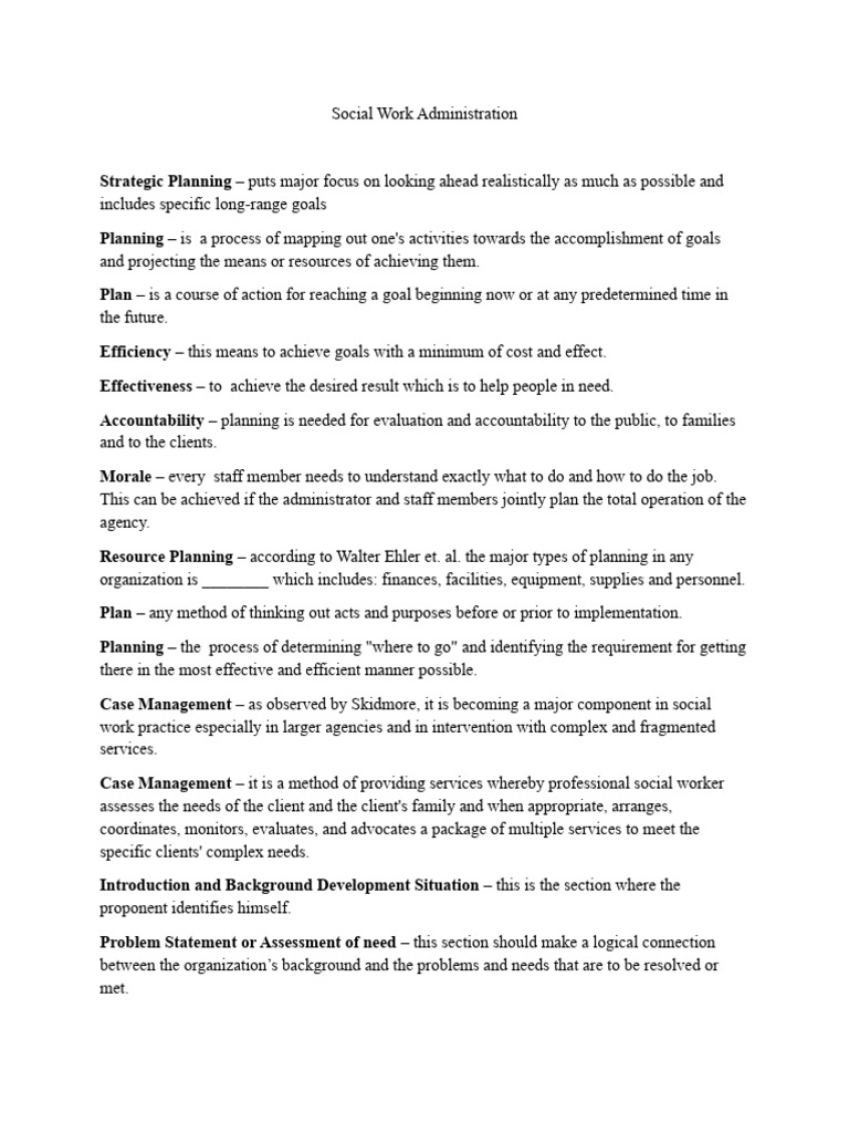 Social Work Administration | PDF | Organizational Structure ...