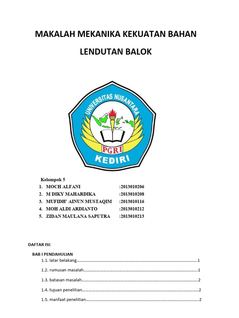 Analisis Lendutan Balok Wide Flange | PDF