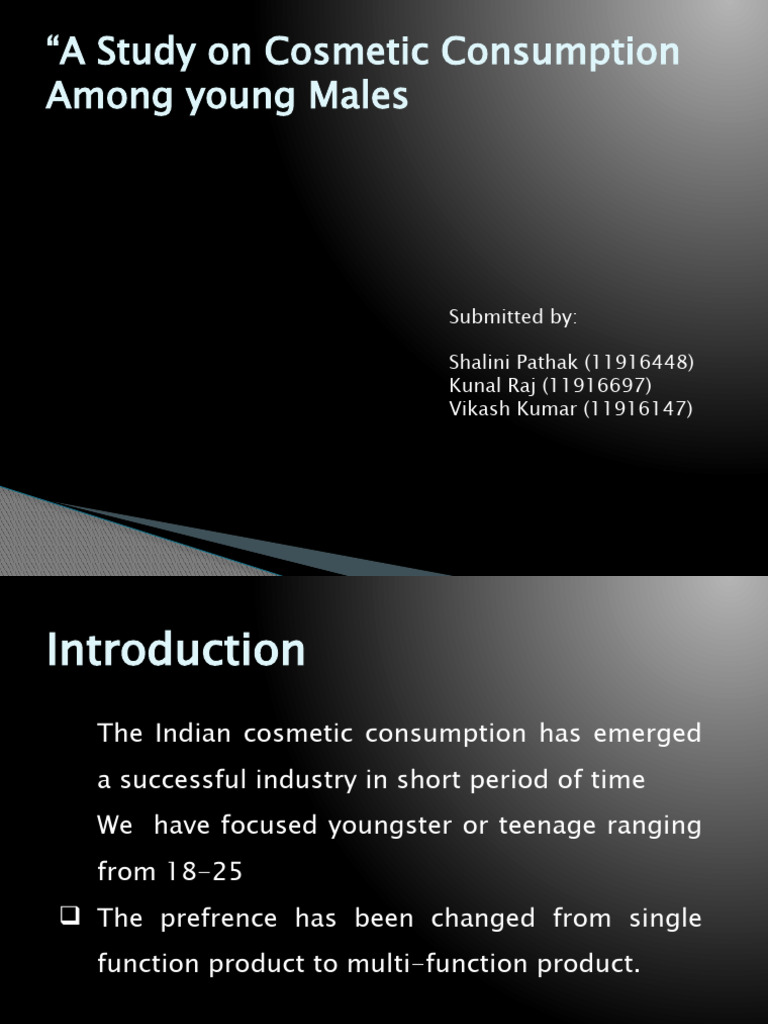 A Study On Cosmetic Consumption Among Young Males | PDF | Behavior ...