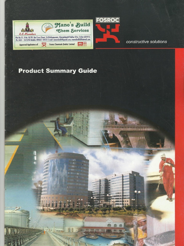 Fosroc Product Guide | PDF