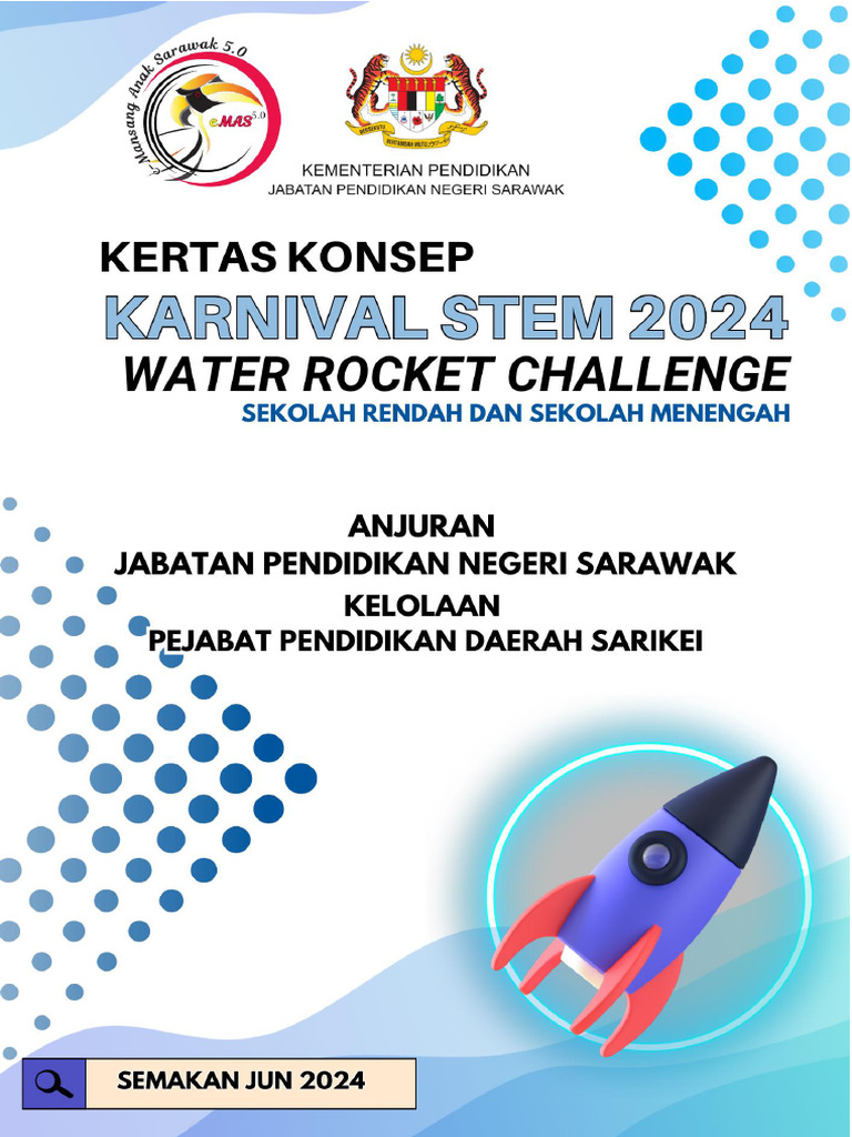 Kertas Konsep Water Rocket Challenge Sarawak 2024 | PDF