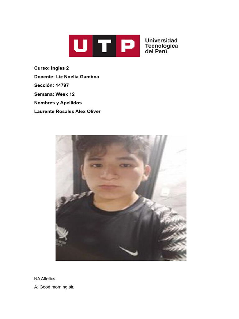 Alex Laurente Rosales - Semana 12 | PDF