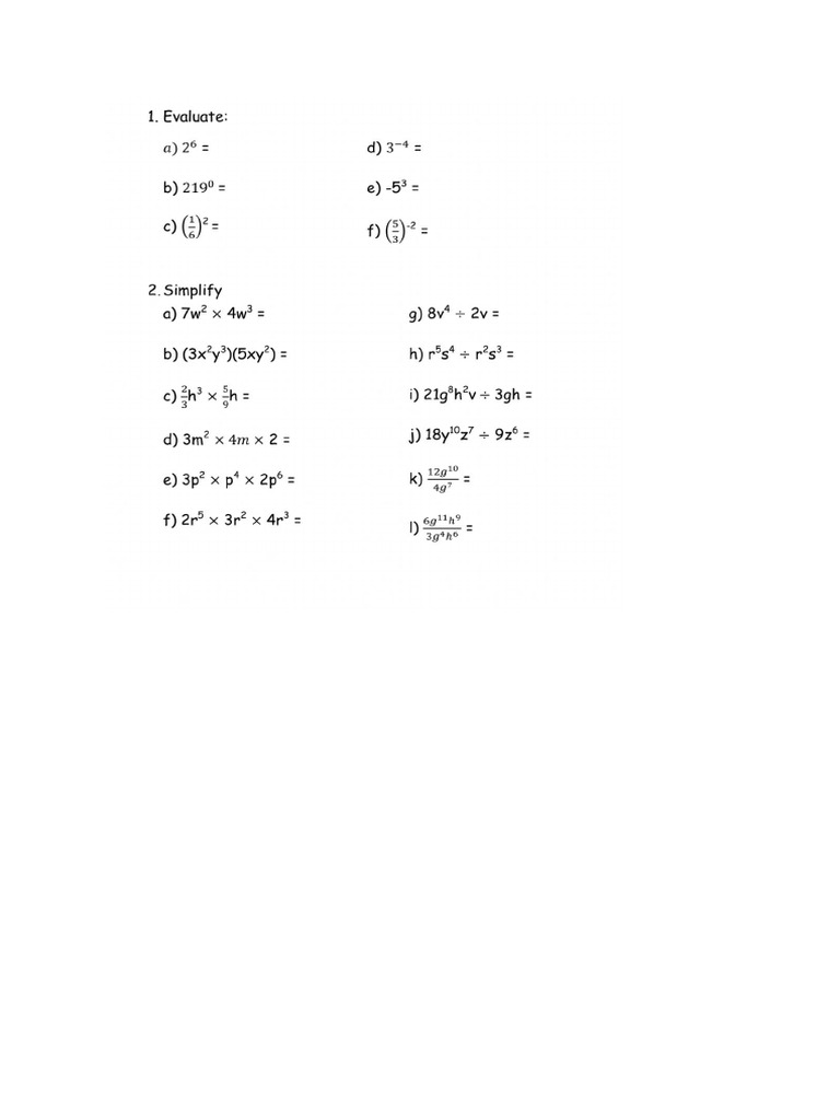Indices and Surds Review | PDF