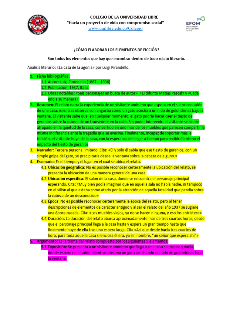 Elementos de Ficcion Undecimo | PDF