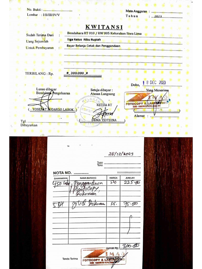 Cetak Dan Penggandaan RT 010 | PDF