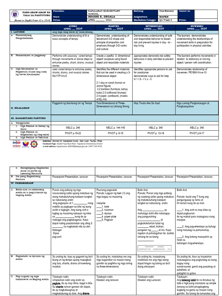 Q4-Mapeh-Week 3 | PDF