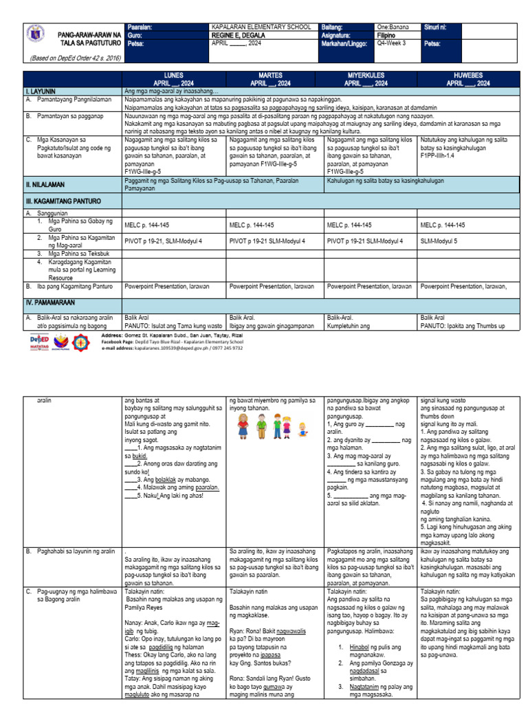 Q4-Filipino-Week 3 | PDF