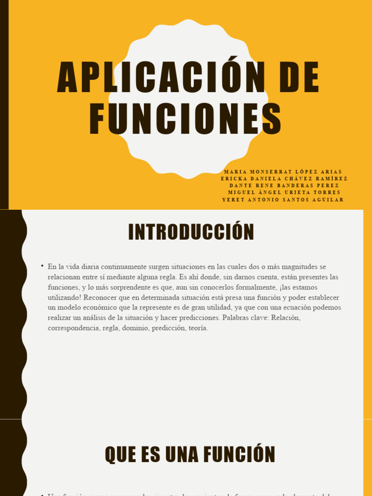 Aplicación de Funciones | Descargar gratis PDF | Función (Matemáticas) | Ecuaciones