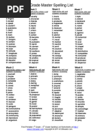 Grade 2 Spelling Bee Competition Word List 2024 | PDF